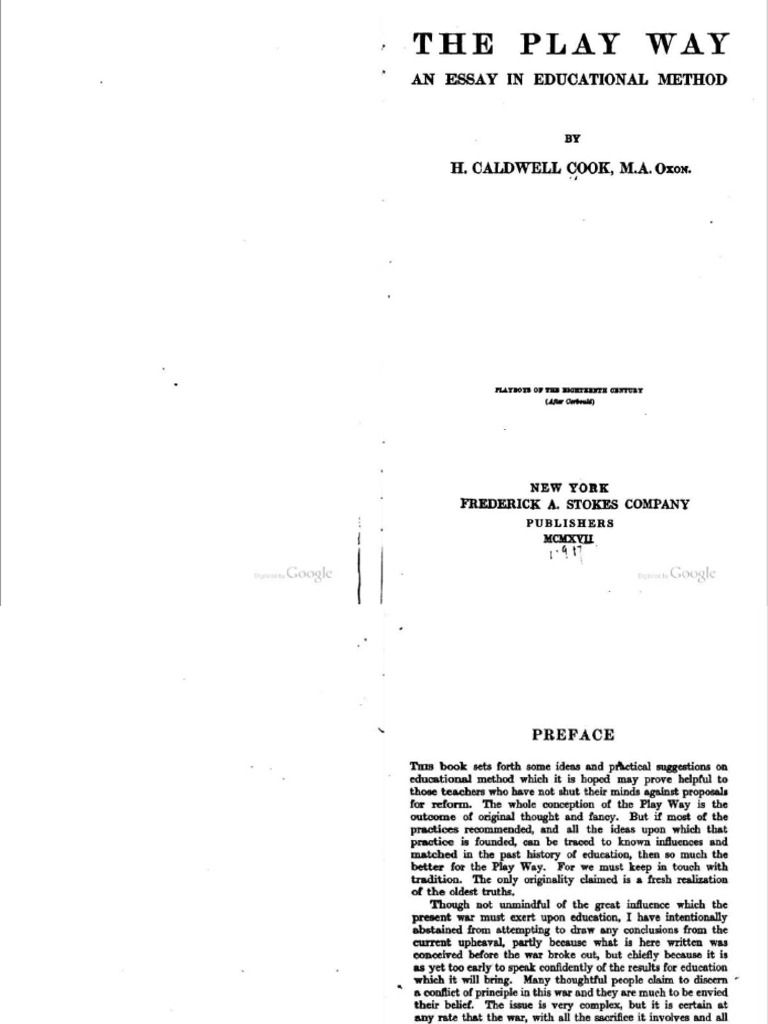Cook Caldwell Play Way | PDF
