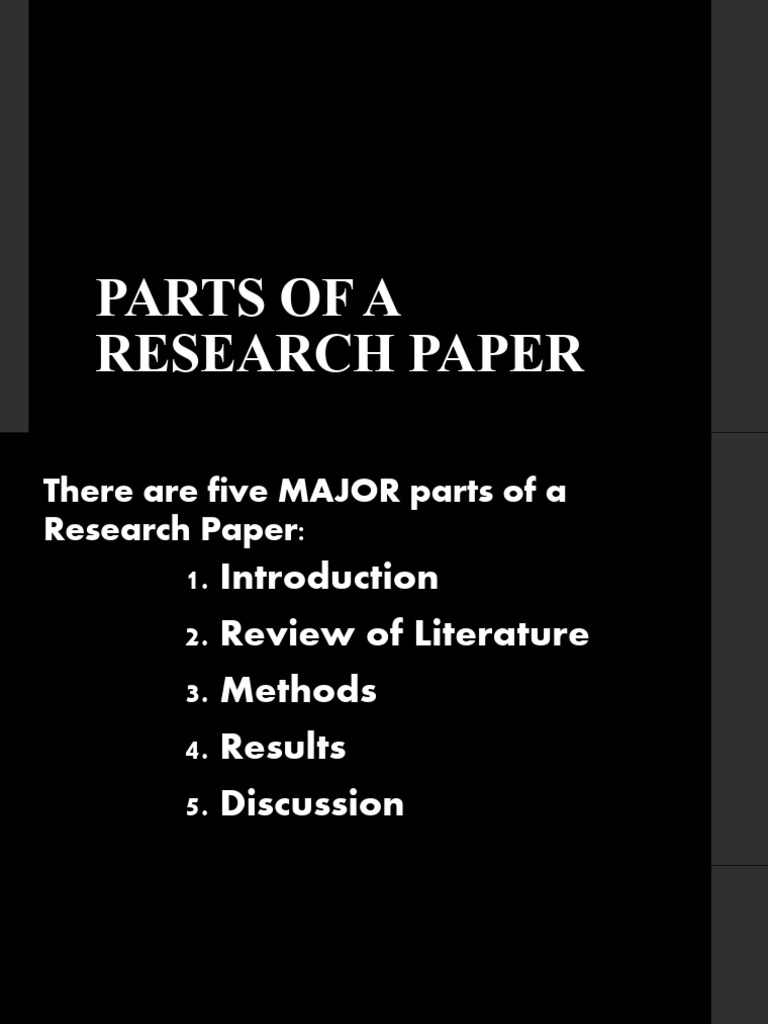 Parts of A Research Paper | PDF | Hypothesis | Experiment