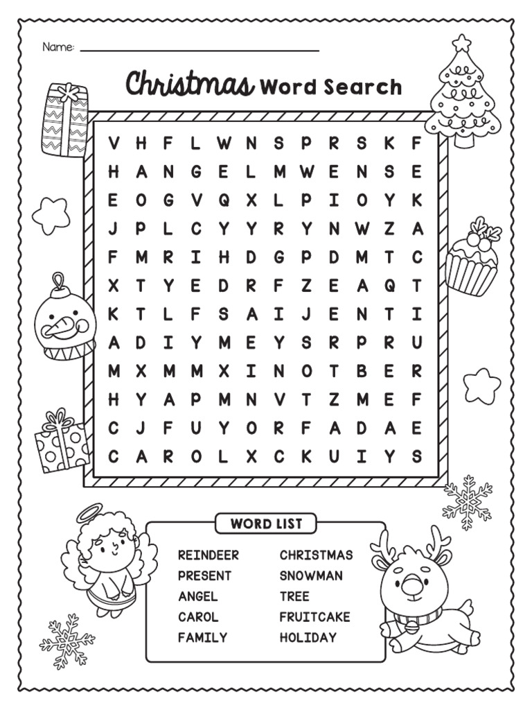 10 Christmas Word Search Sheets | PDF