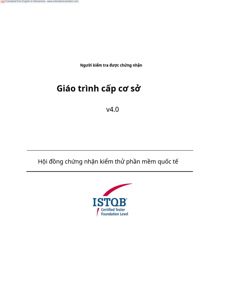 ISTQB CTFL Syllabus-V4.0.en - VI | PDF
