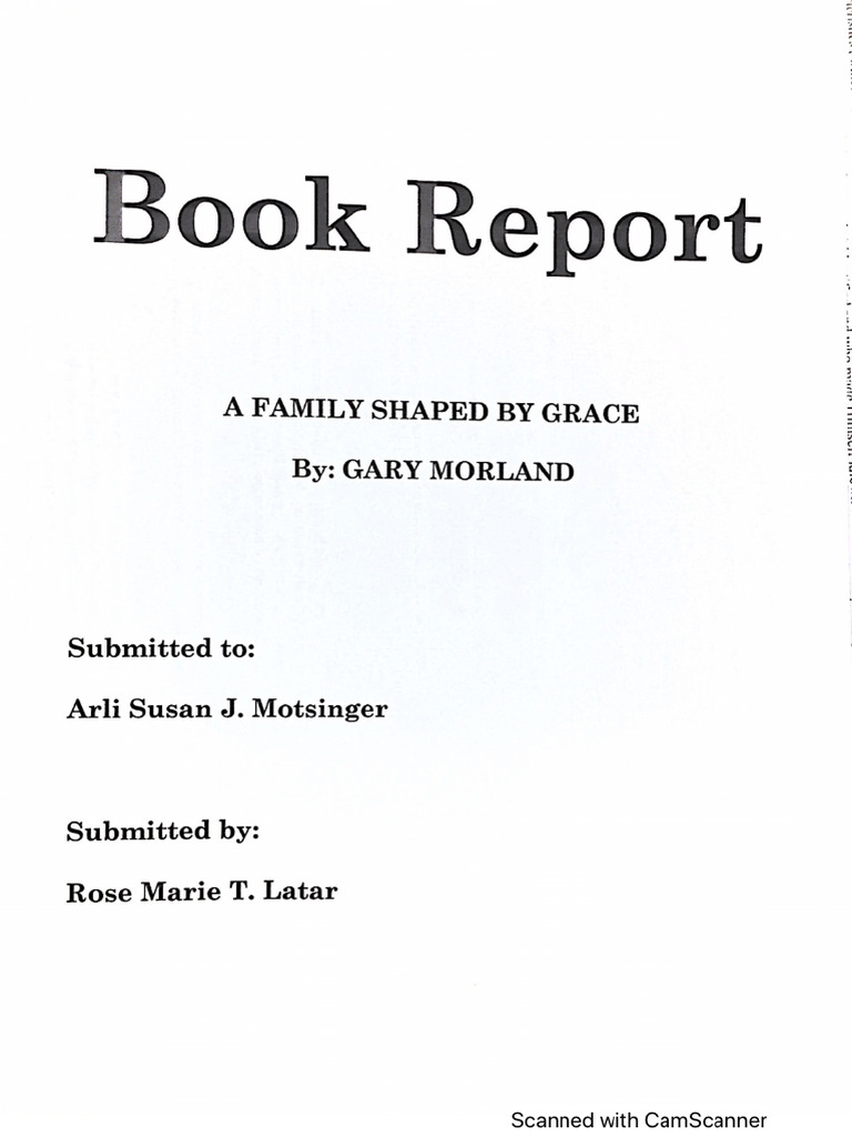 Book Report (A Family Shaped by Grace) | PDF