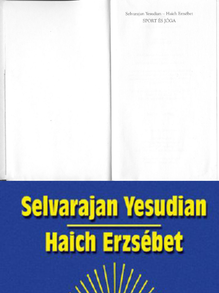 Selvarajan Yesudian, Haich Erzsébet - Sport És Jóga | PDF