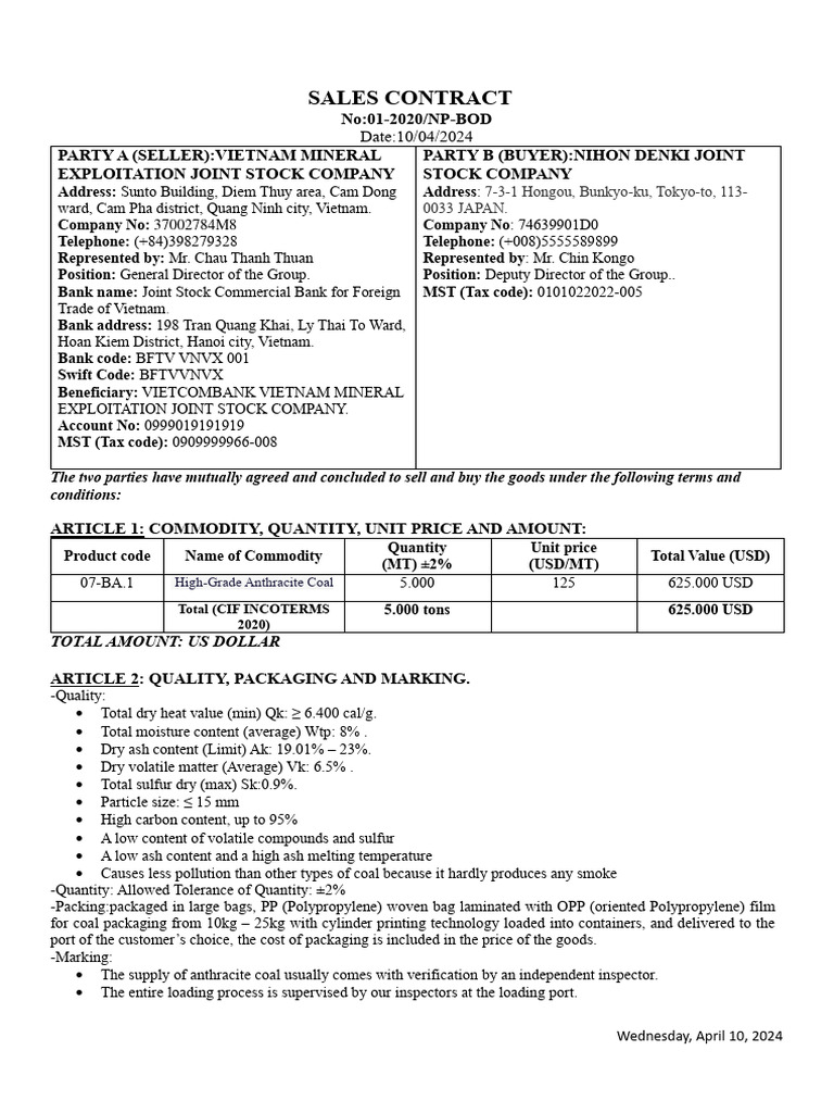 CONTRACT NHÓM 7^M9 | PDF