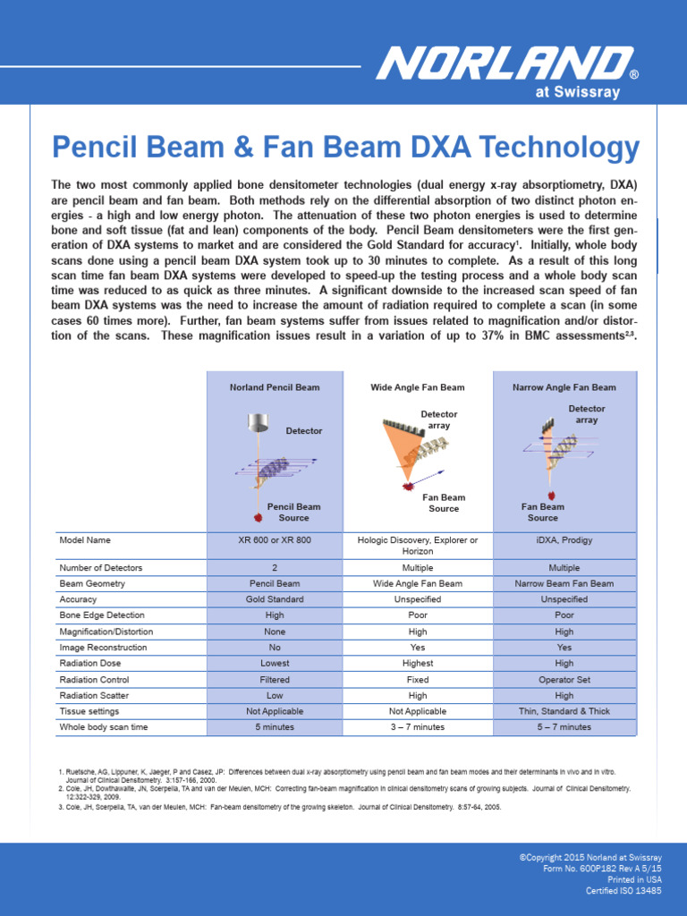Benefits of Pencil Beam Technology | PDF | Anthropometry | Radiology