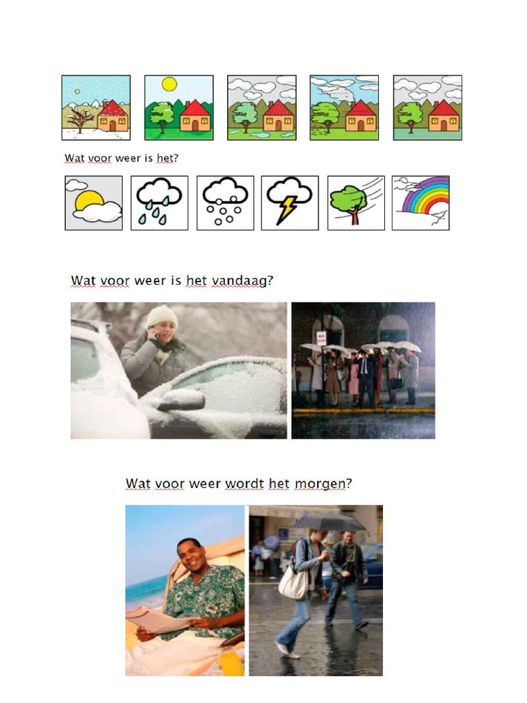 Spreekoefening Het Weer | PDF