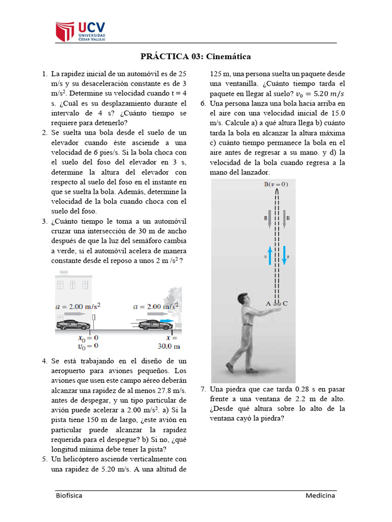 S02 HT Cinematica | PDF | Velocidad | Cinemática