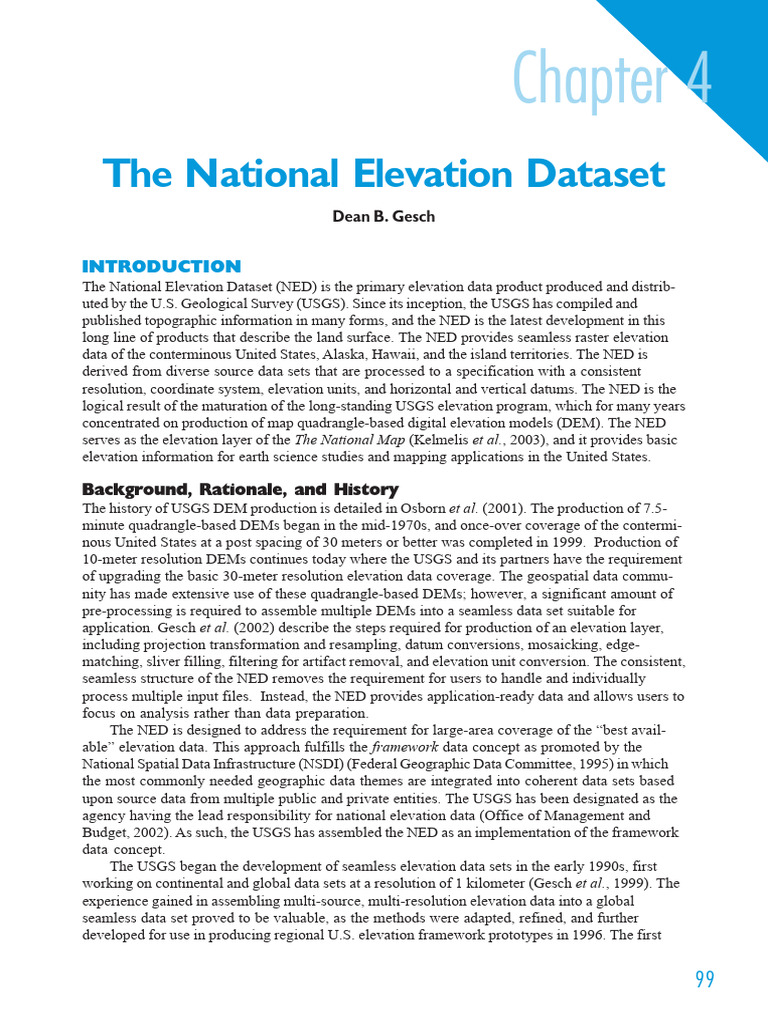 DEM Manual 2nded Chap4 NED | PDF | Topography | Elevation