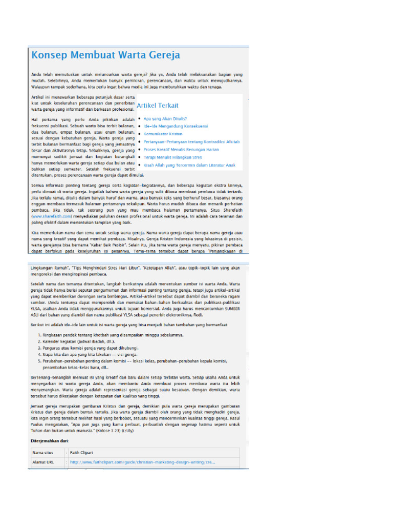 Konsep Membuat Warta | PDF