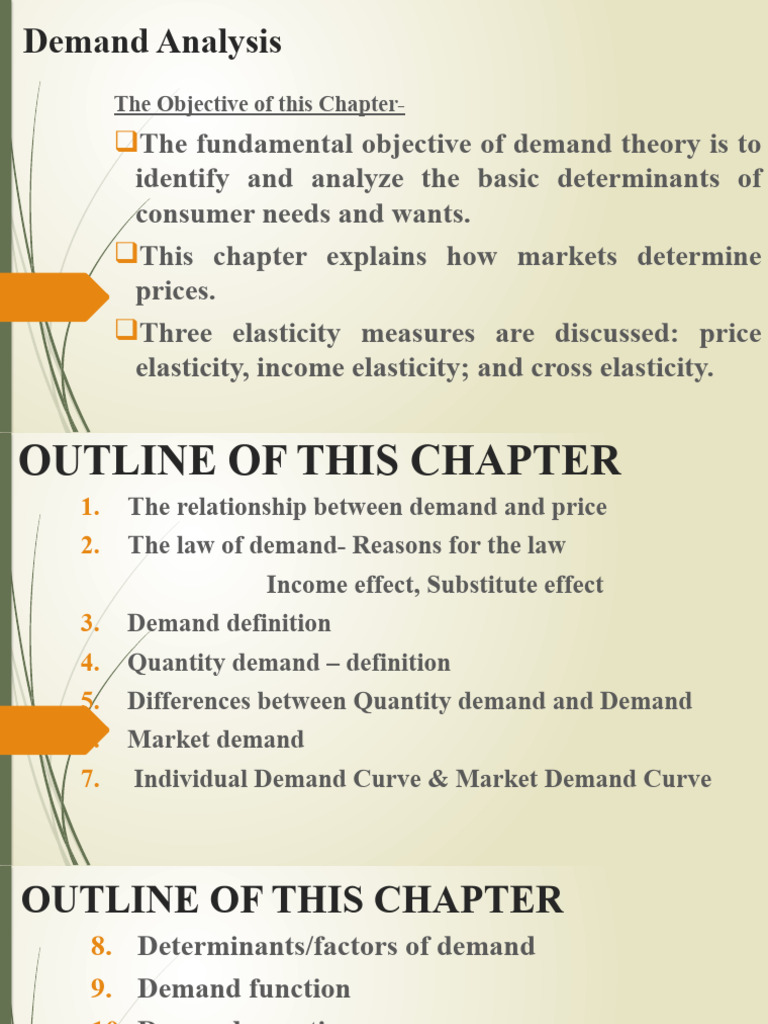 Demand Analysis | PDF | Demand | Elasticity (Economics)