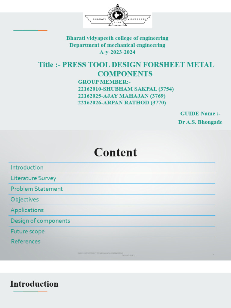 Press Tool | PDF | Sheet Metal | Metals