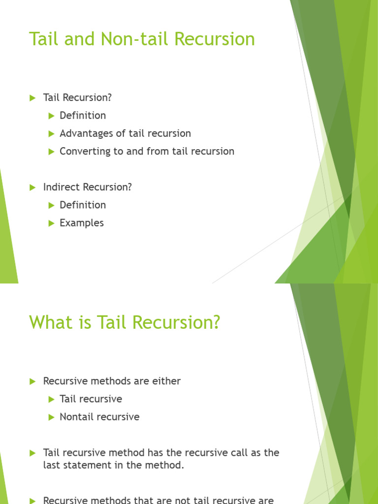Tail Nontail Recursion | Download Free PDF | Software Engineering | Algorithms