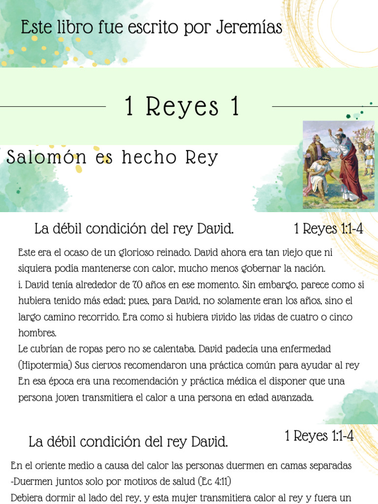 1 Reyes 1 | PDF | Libros de reyes | David