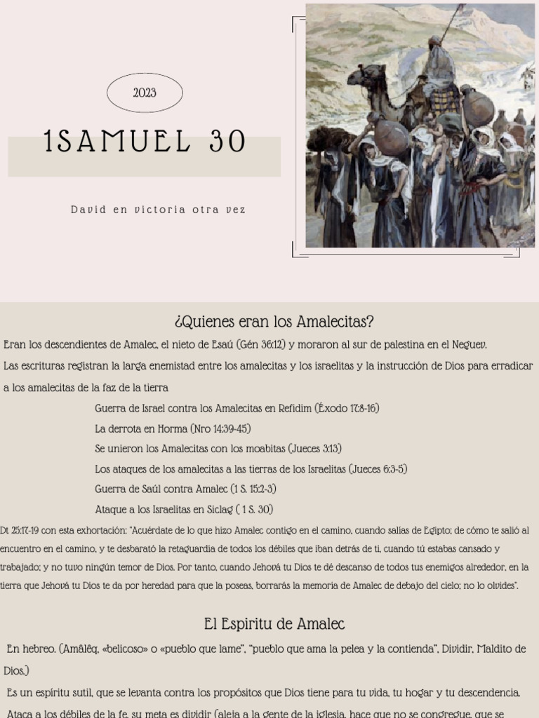 1 Samuel 30 | PDF | David | Saulo