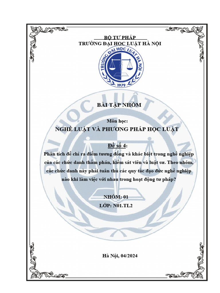 BTN Nghề Luật Final 2 | PDF