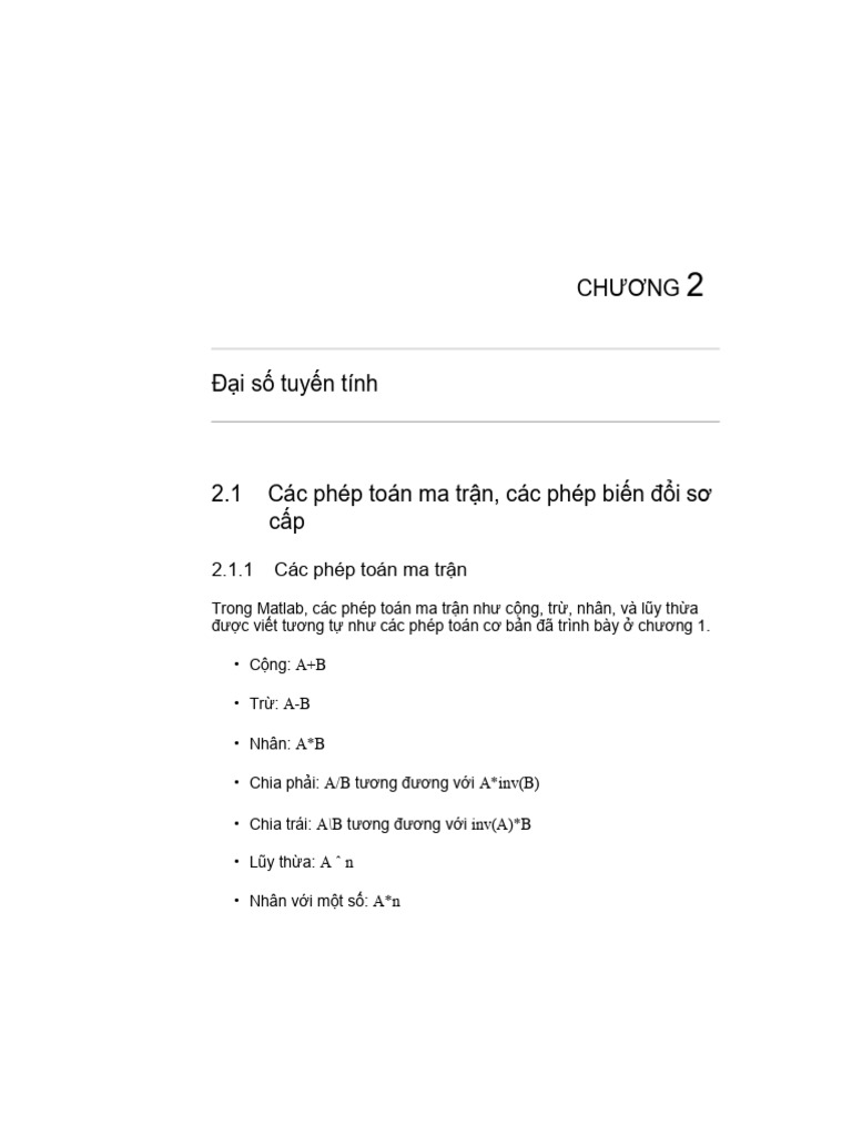 Thuc Hanh Matlab - Chuong 2 | PDF