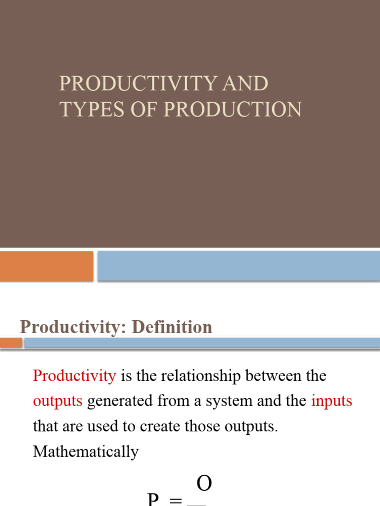 Types of Production Systems | PDF | Factors Of Production | System