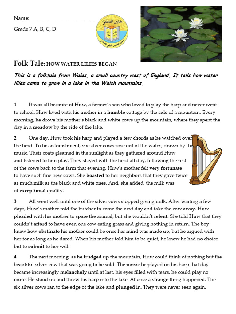 Folktale How Water Lillies Came To Be | PDF | Poetry