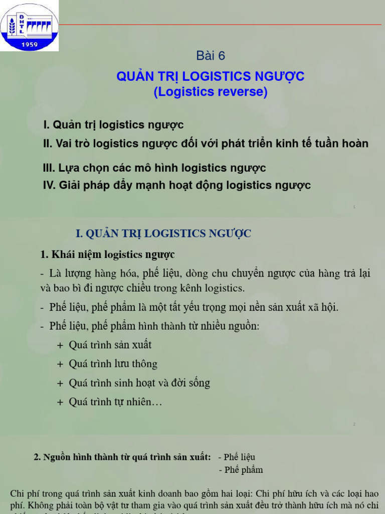 Bài 6 - QT Logistics Ngư C | PDF
