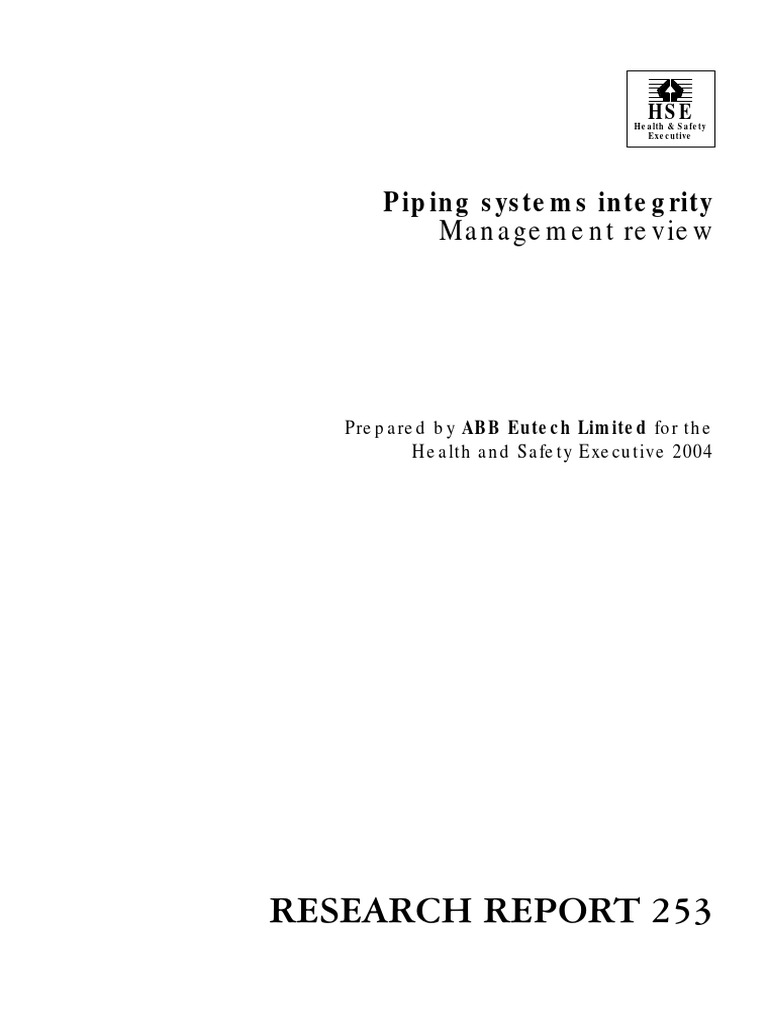 Piping Systems Integrity | PDF | Life Cycle Assessment | Product Lifecycle