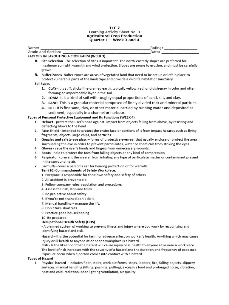 TLE-Q4-LAS3 | PDF | Hazards | Occupational Safety And Health