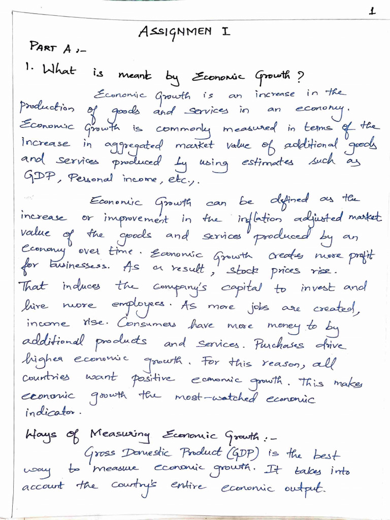 Economic Assignment 1&2 | PDF