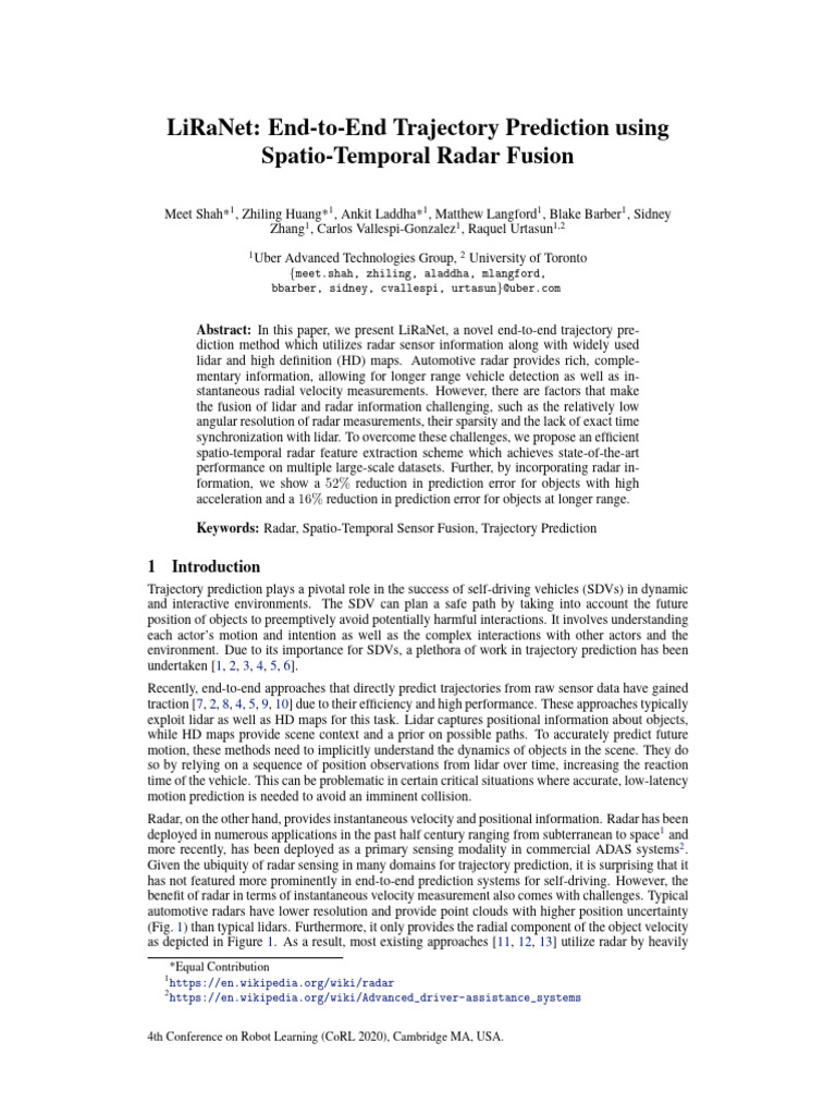 New Trajectory Approx | PDF | Lidar | Radar