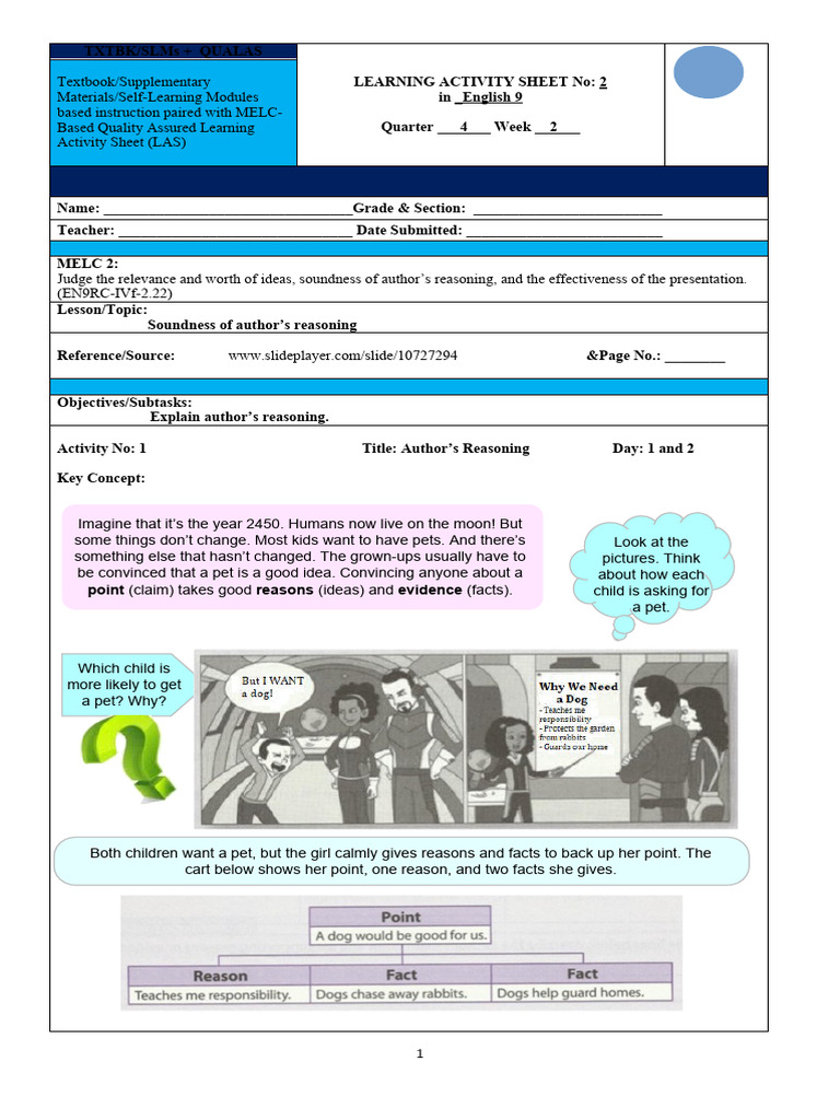 Identifying Fallacies in Author's Reasoning | PDF | Argument | Fallacy