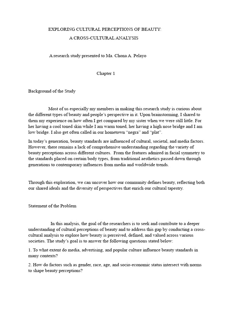 Exploring Cultural Perceptions of Beauty | PDF | Body Image | Beauty