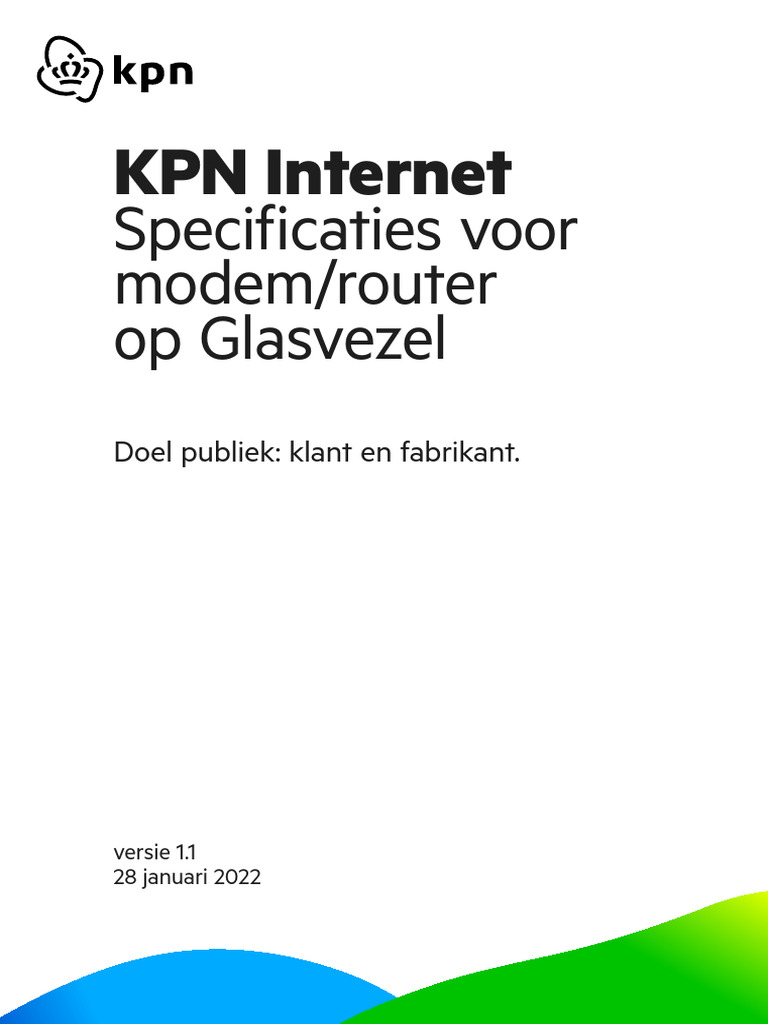 KPN Internet Glasvezel Specificaties v20220128 | PDF