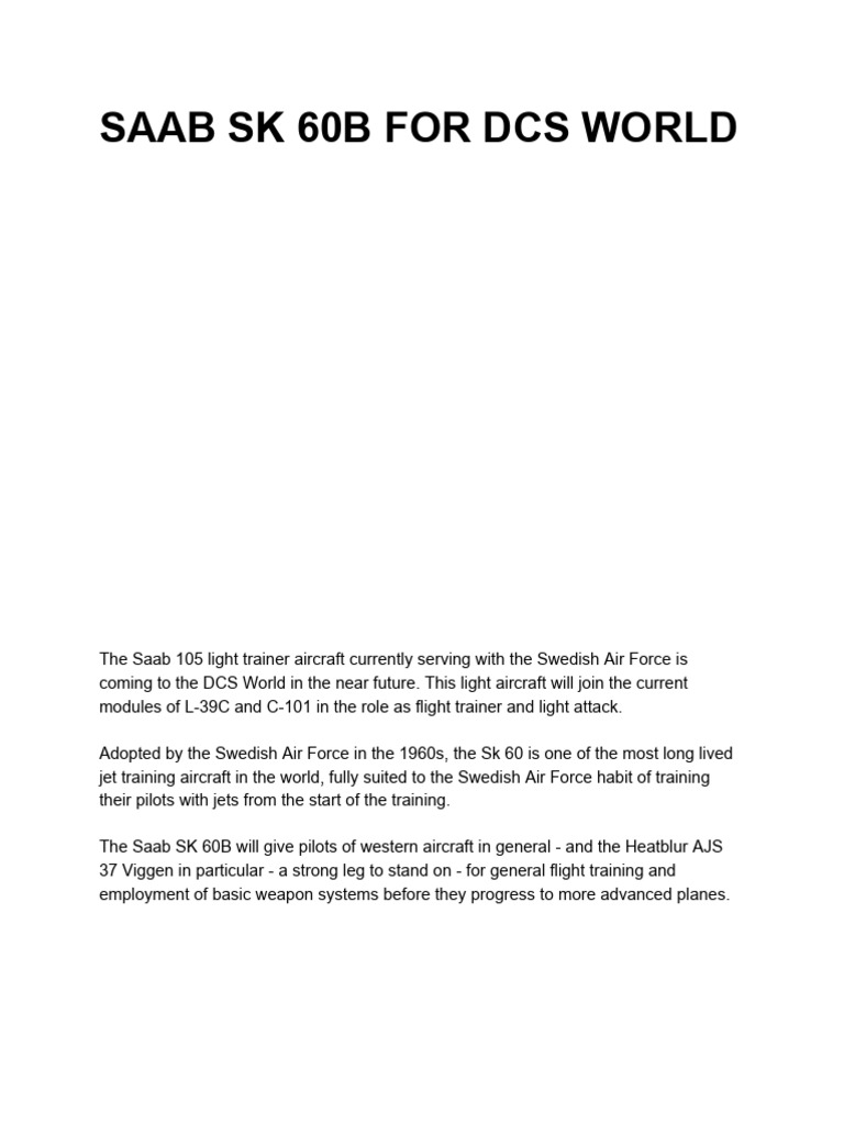 Saab SK 60B For DCS World | PDF