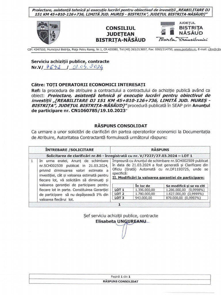 08 Raspuns consolidat clarificari-semnat | PDF