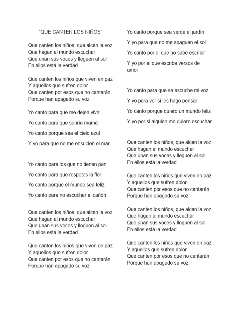 Que Canten Los Niños | PDF | Arte