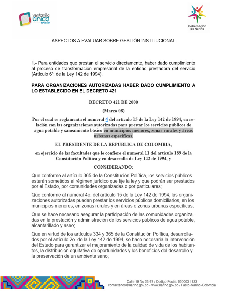 Normatividad Vigente ESP | PDF | Gobierno