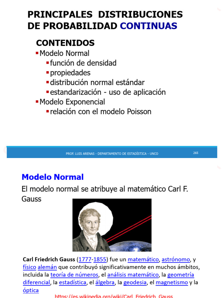 Teoria 5 Modelos Continuos | PDF | Distribución normal | Teoría de ...