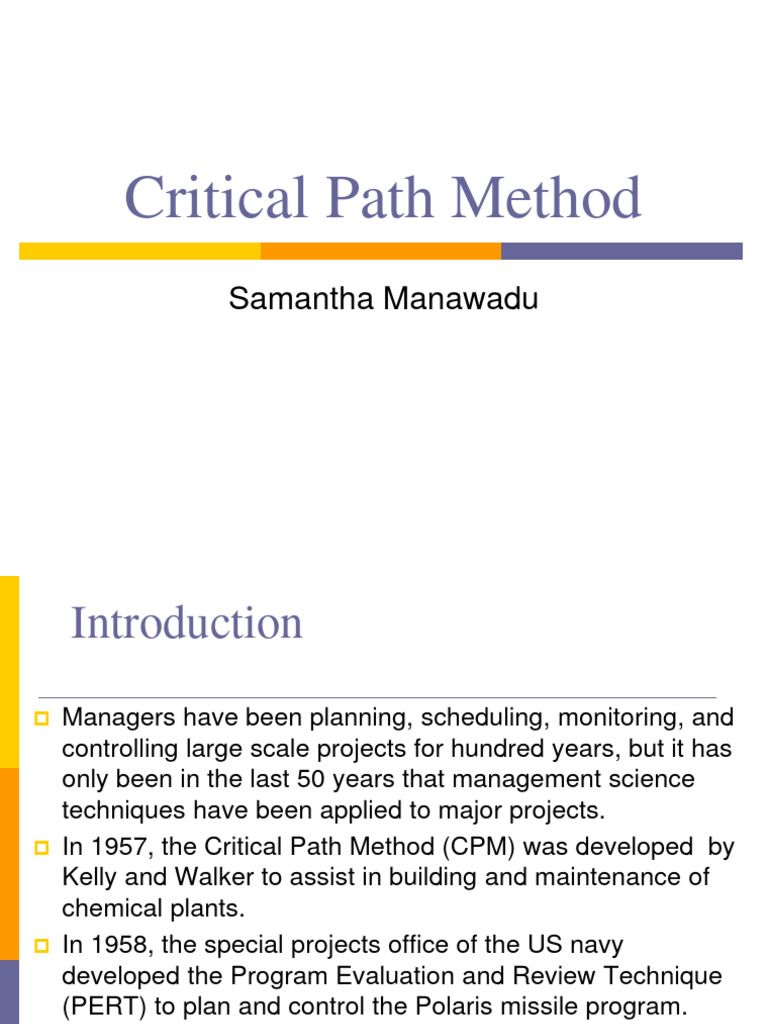 Critical Path Method | PDF | Project Management | Operations Research