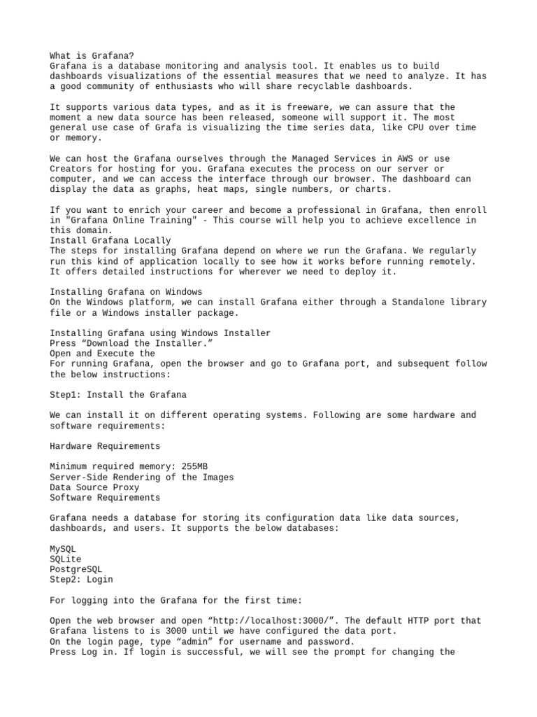 grafana | PDF | My Sql | Databases