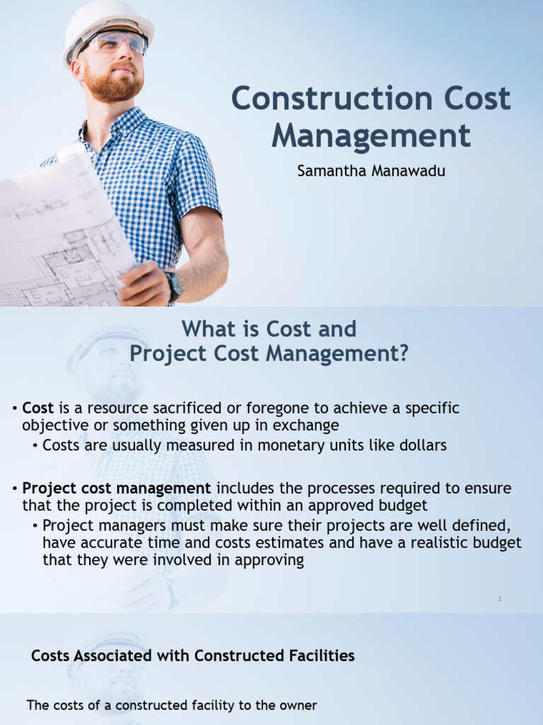 Construction Cost Management | PDF | Net Present Value | Financial ...
