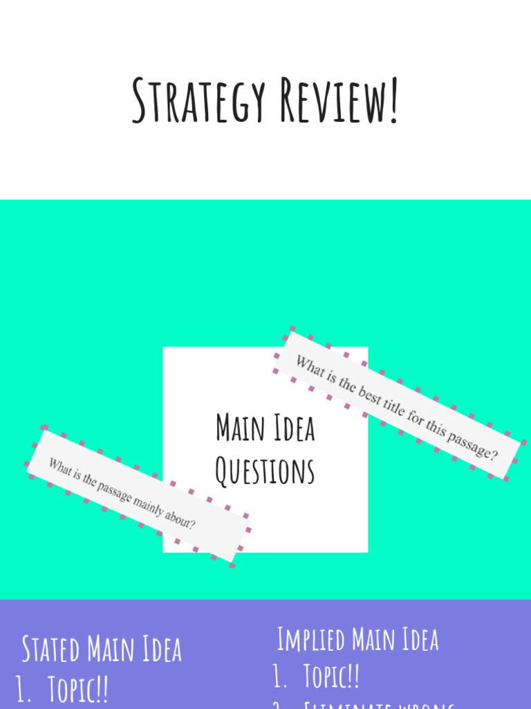 Effective Strategy Review Techniques | PDF | Language Arts & Discipline ...