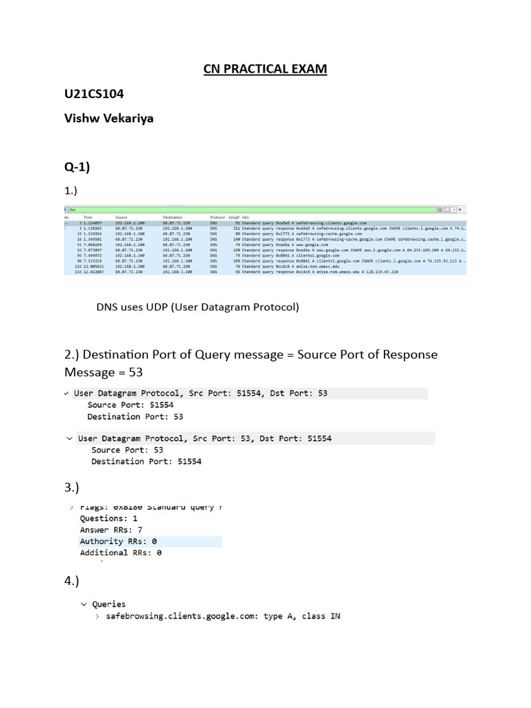 CN Practical Exam | PDF | Computers