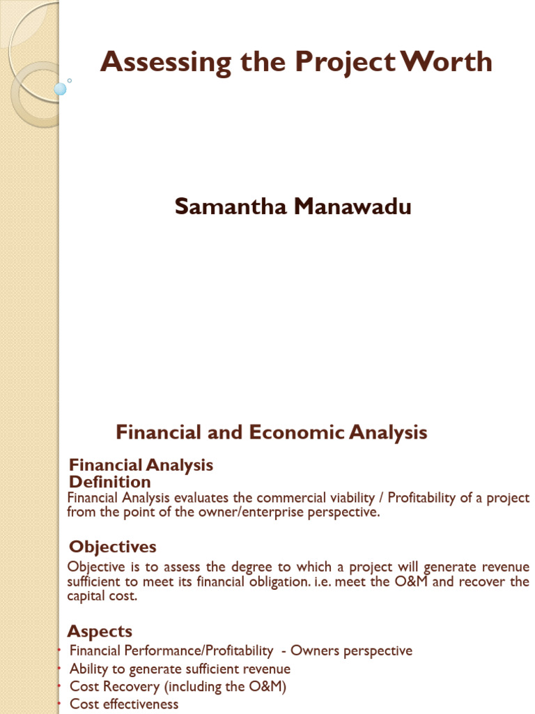 Project Financial Analysis Guide | PDF | Net Present Value | Internal ...