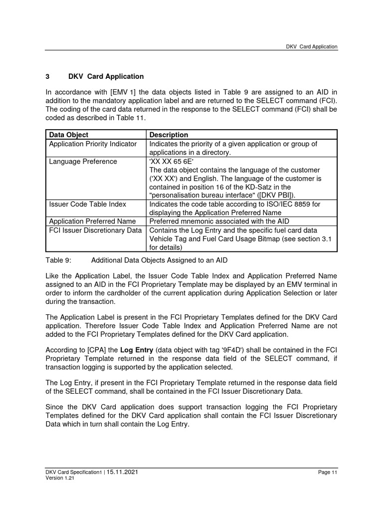DKV Card Specification - V - 1 - 21-2 | PDF | Public Key Cryptography | Emv