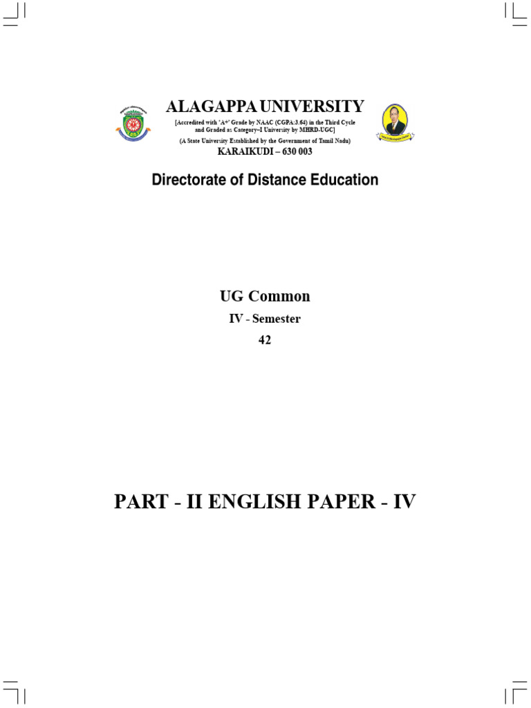 Sem Iv Part Ii English Iv Pdf Ernest Hemingway
