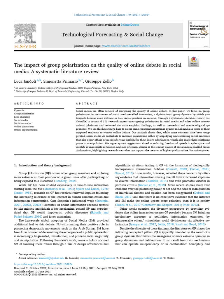 Polarization | PDF | Social Media | Popular Culture & Media Studies