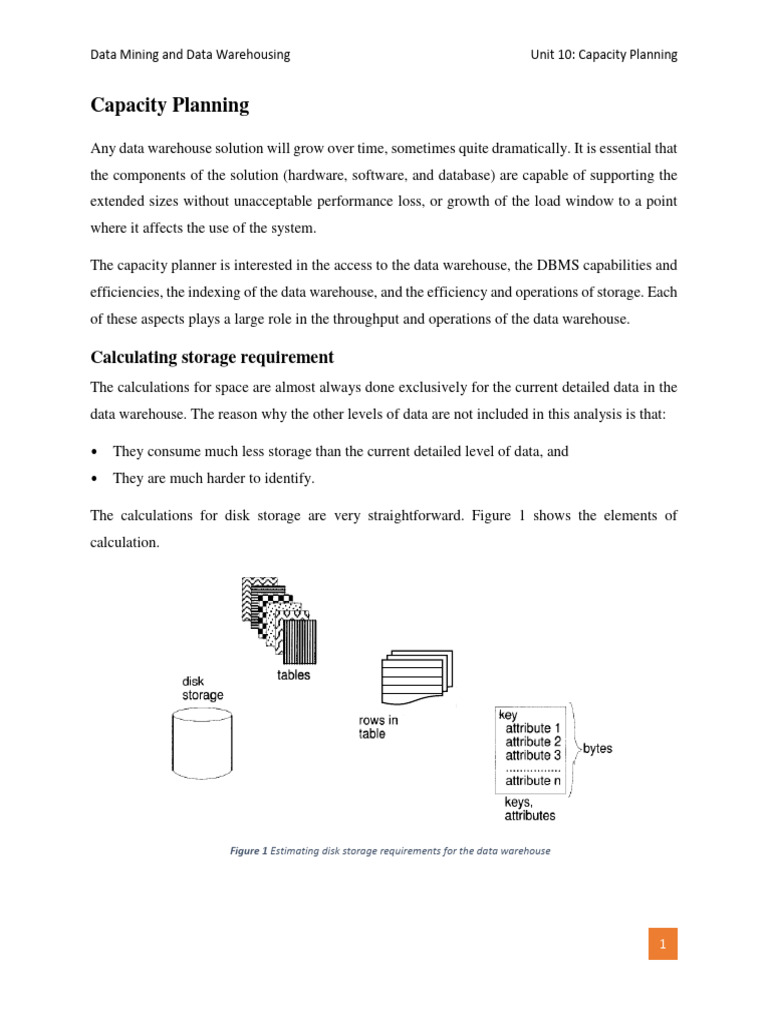 Unit 10 - Capacity Planning | PDF | Data Warehouse | Databases