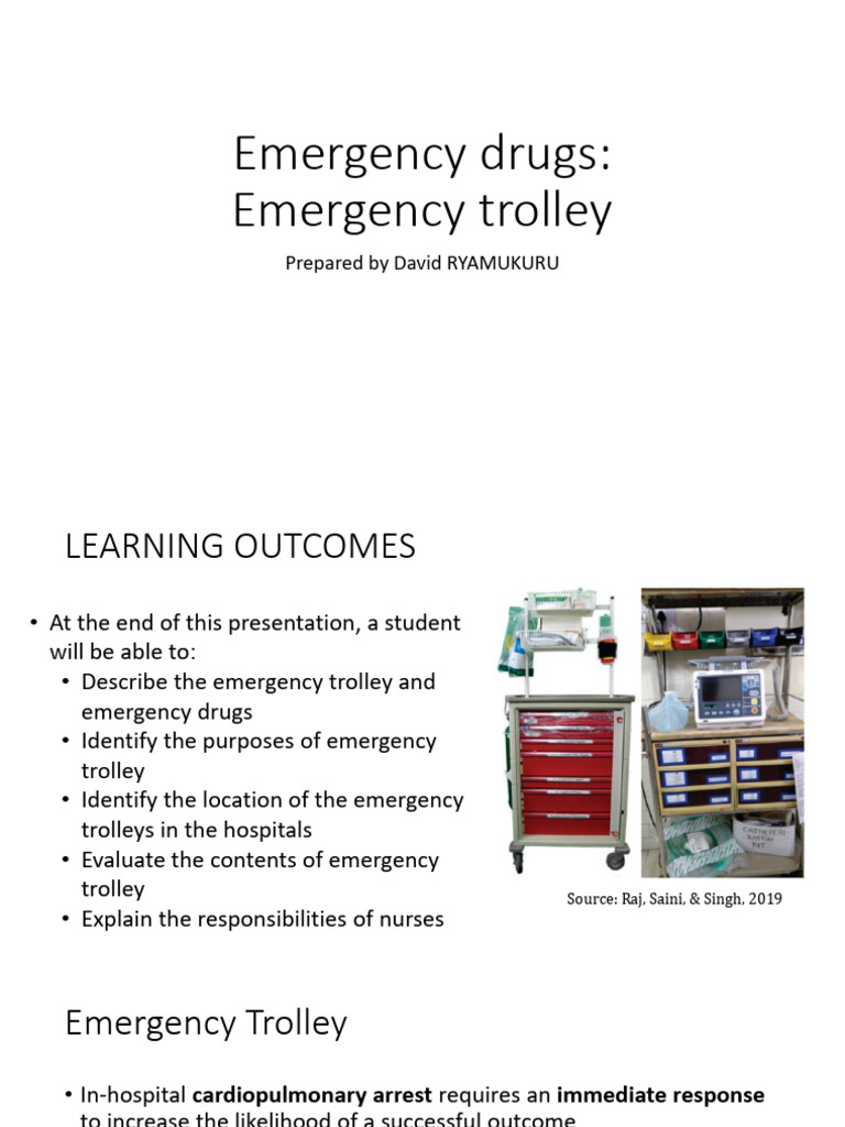 Emergency Trolley and Drug Management | PDF | Cardiopulmonary ...