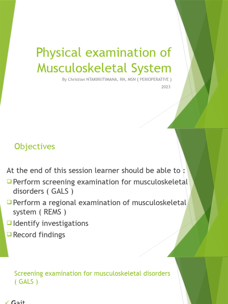 Musculoskeletal Exam Guide 2023 | PDF | Elbow | Anatomical Terms Of Motion