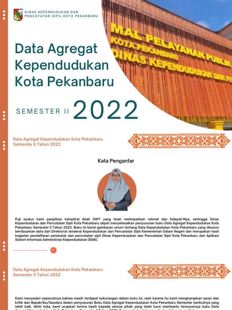 Data Agregat Kependudukan Kota Pekanbaru (2) - Compressed | PDF