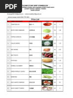 Provision Stores Price List: Fresh Vegetable | PDF | Pork | Pickling