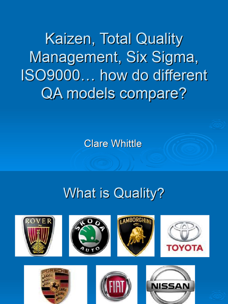 Comparing Quality Management Models | PDF | Quality (Business) | Six Sigma