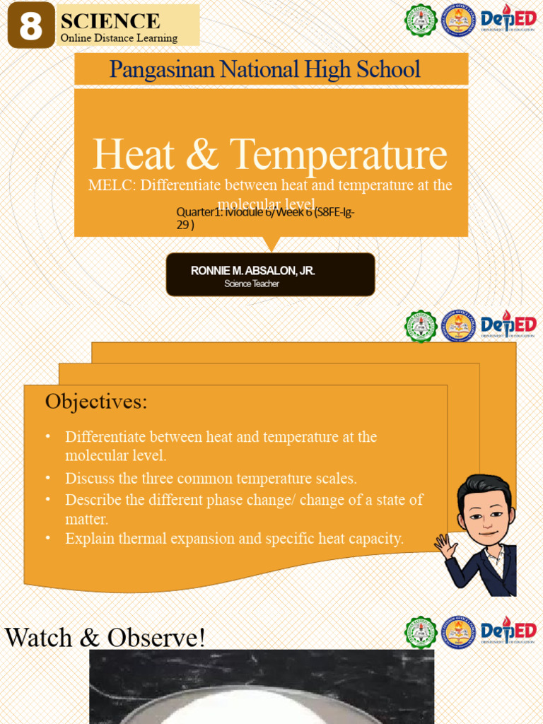 Lesson 6 Heat & Temperature | PDF | Temperature | Heat